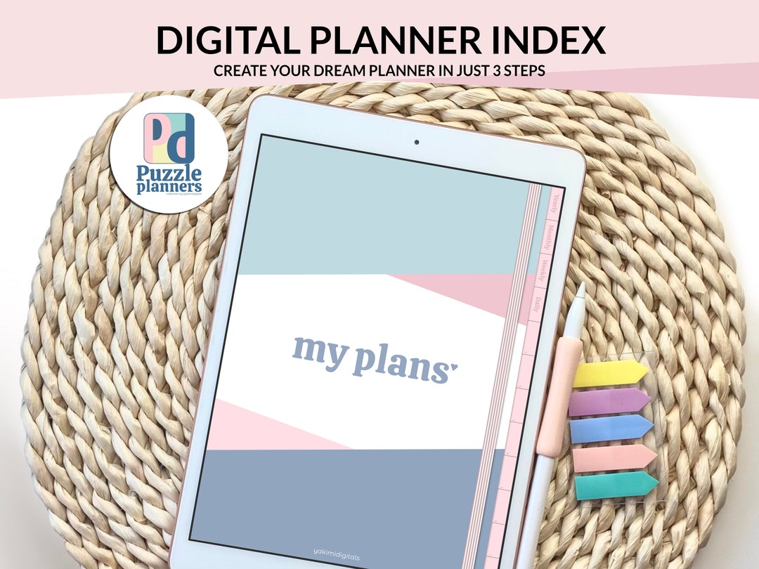 Digital Index for Customizable Digital Planner, Portrait Goodnotes ...