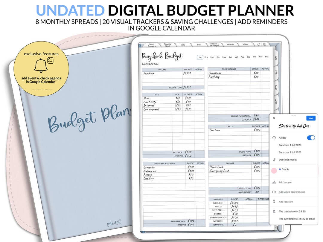 Goodnotes Budget Planner Digital Budget Planner Goodnotes Savings ...
