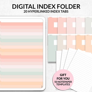 Digital Notes Organizer, Digital Index Folder for Digital Notebook ...