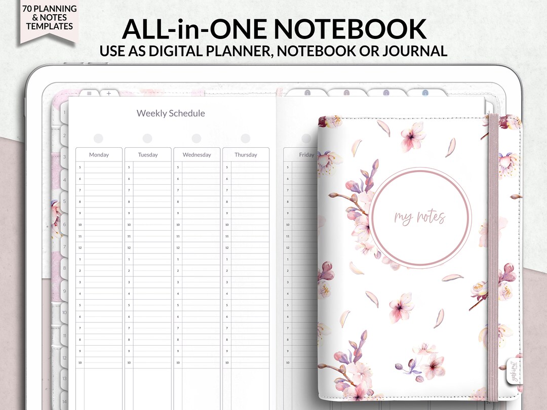 Digital Notebook, Digital Planner, Digital Notebook Journal, Goodnotes ...