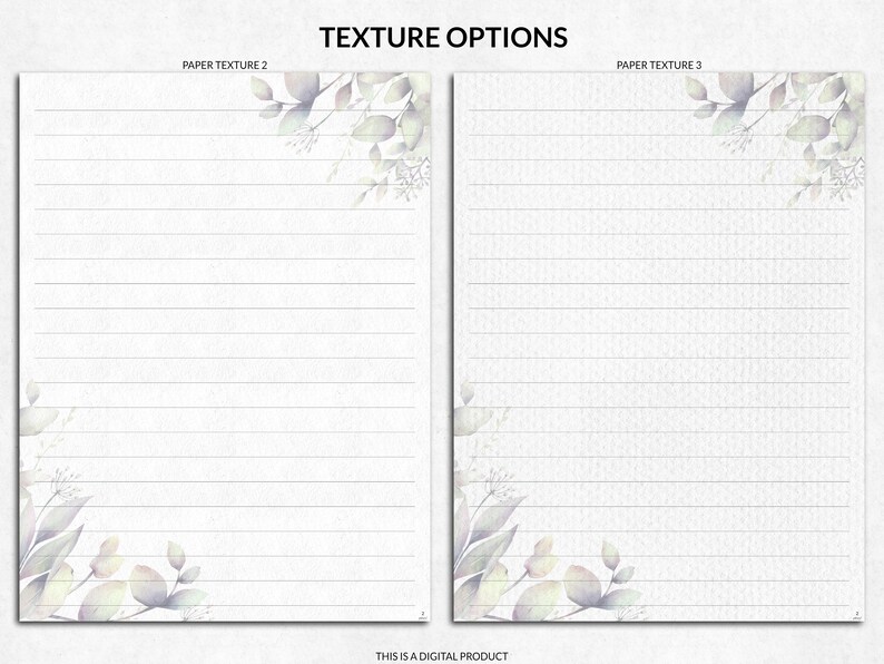 Digital Notepaper Templates Paper Texture Digital Notebook - Etsy
