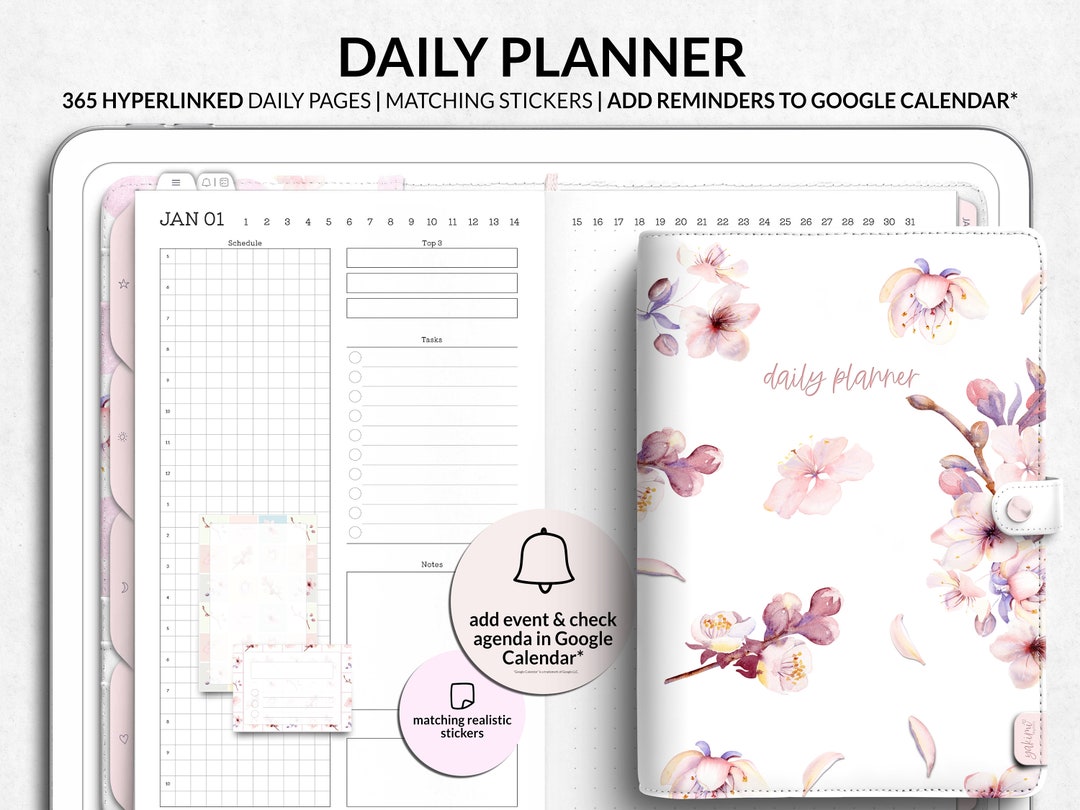 Digital Planner Daily Schedule, Realistic Digital Planner iPad ...