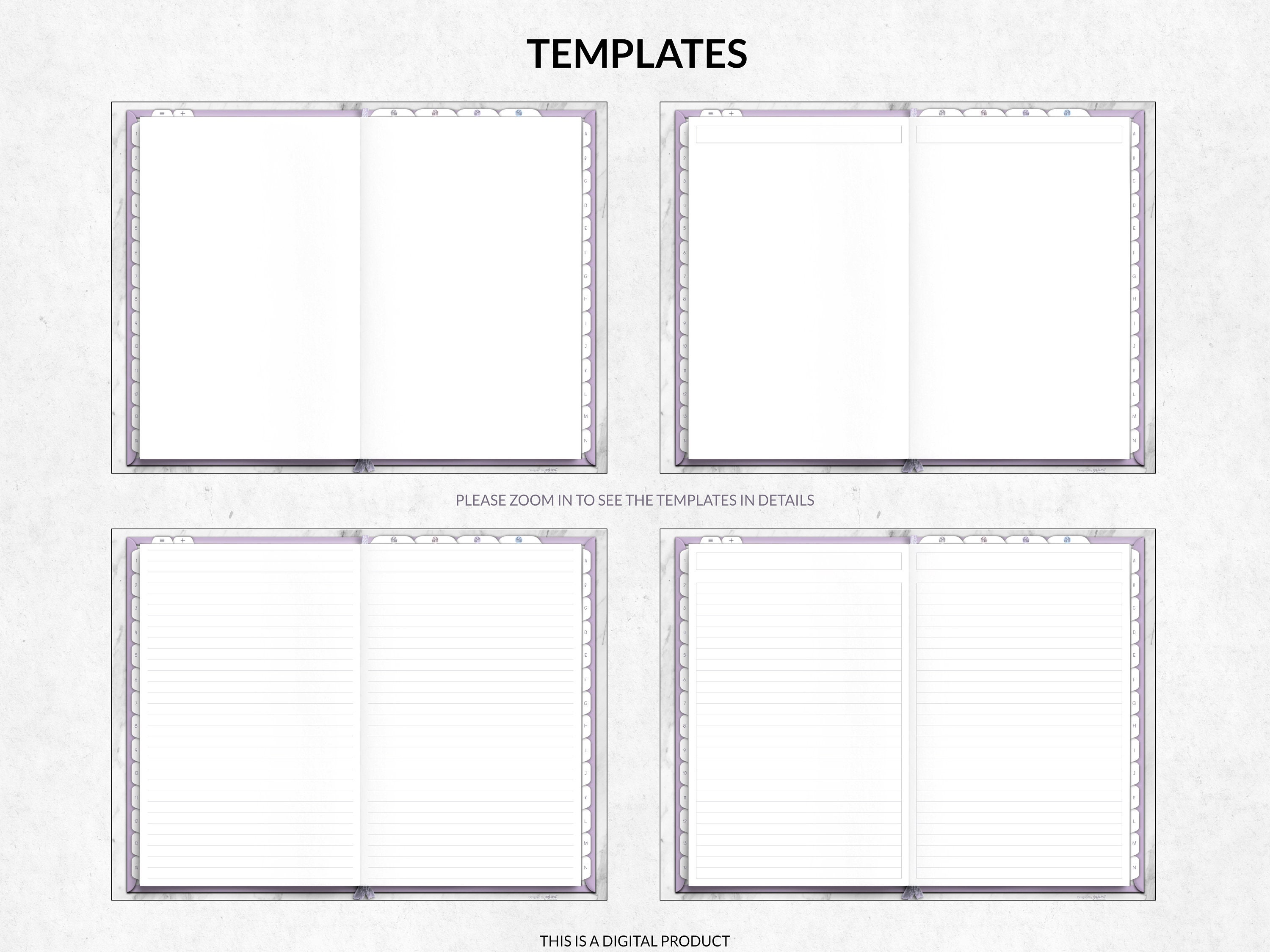 Digital Goodnotes Notebook With Tabs Landscape Composition - Etsy