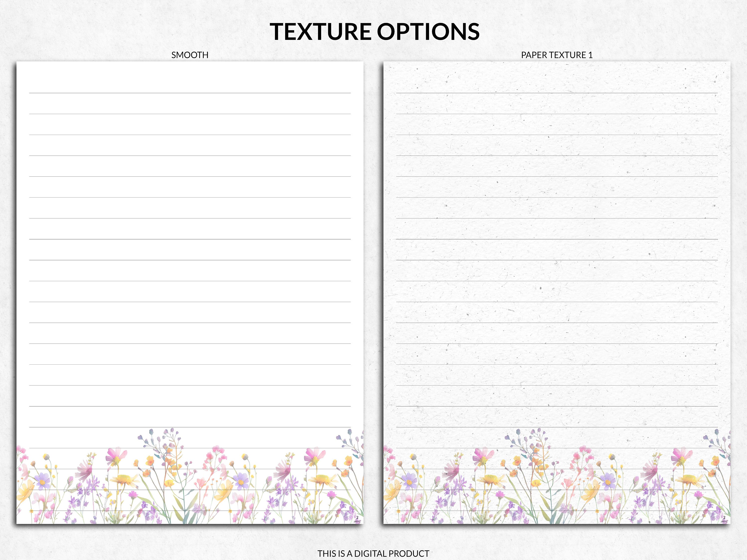 Digital Notepaper Templates, Paper Texture Digital Notebook Paper ...