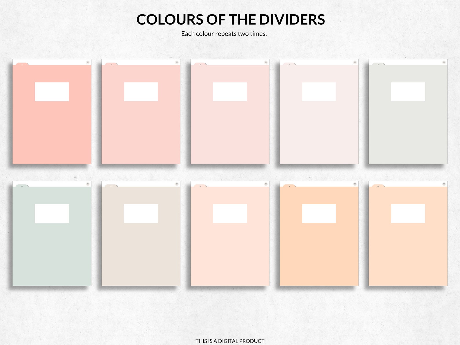 Digital Notes Organizer, Digital Index Folder for Digital Notebook ...