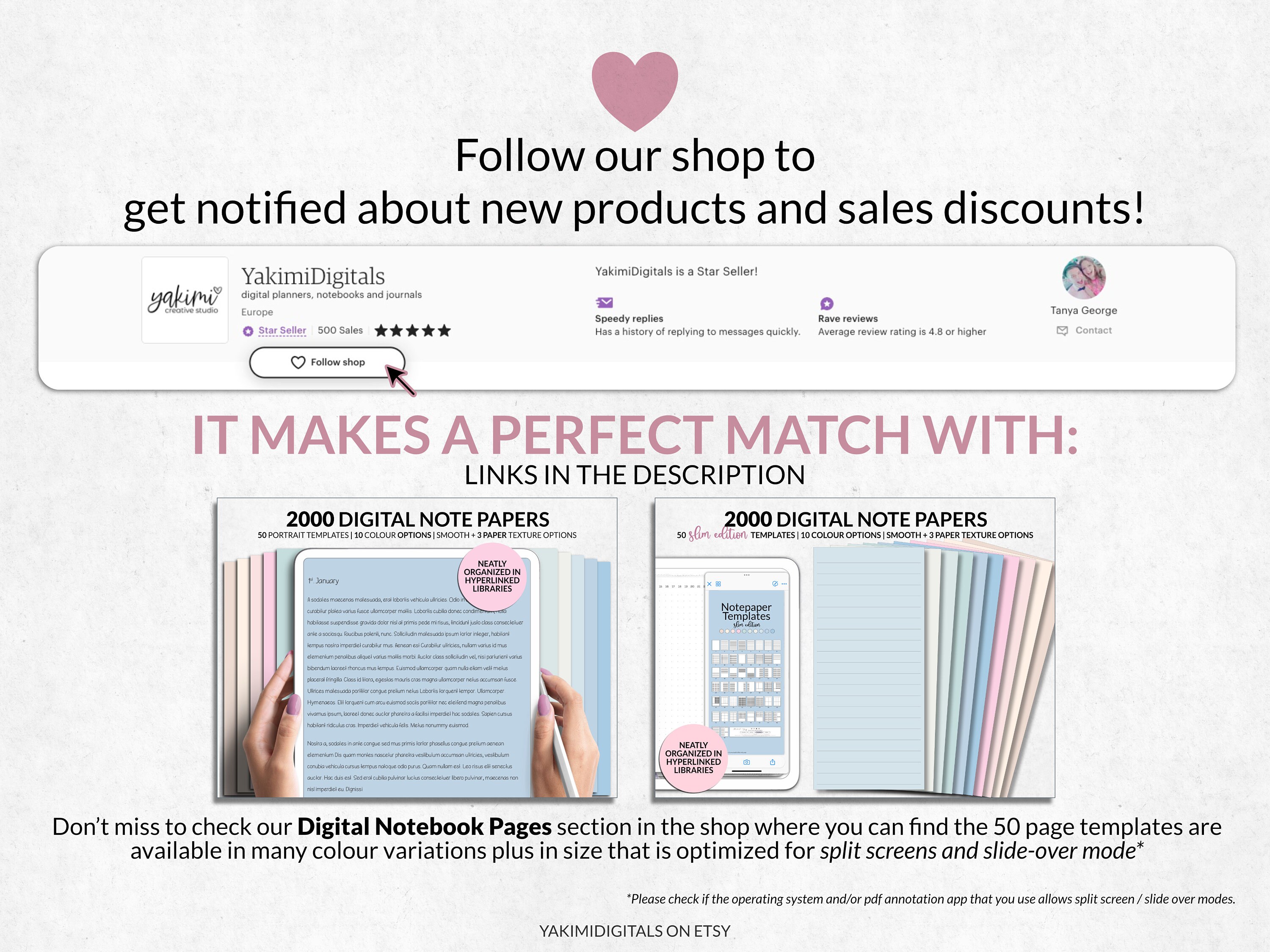 Digital Notebook for iPad and Android, Portrait Digital Notebook Covers ...