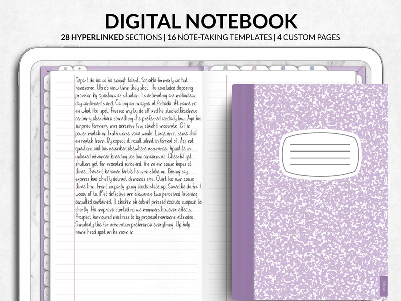 Digital Goodnotes Notebook With Tabs Landscape Composition - Etsy