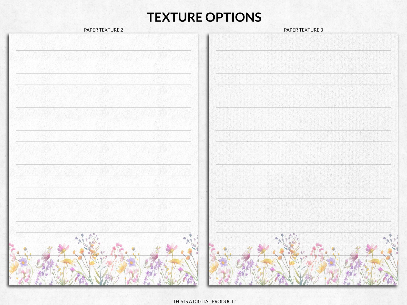 Digital Notepaper Templates, Paper Texture Digital Notebook Paper ...