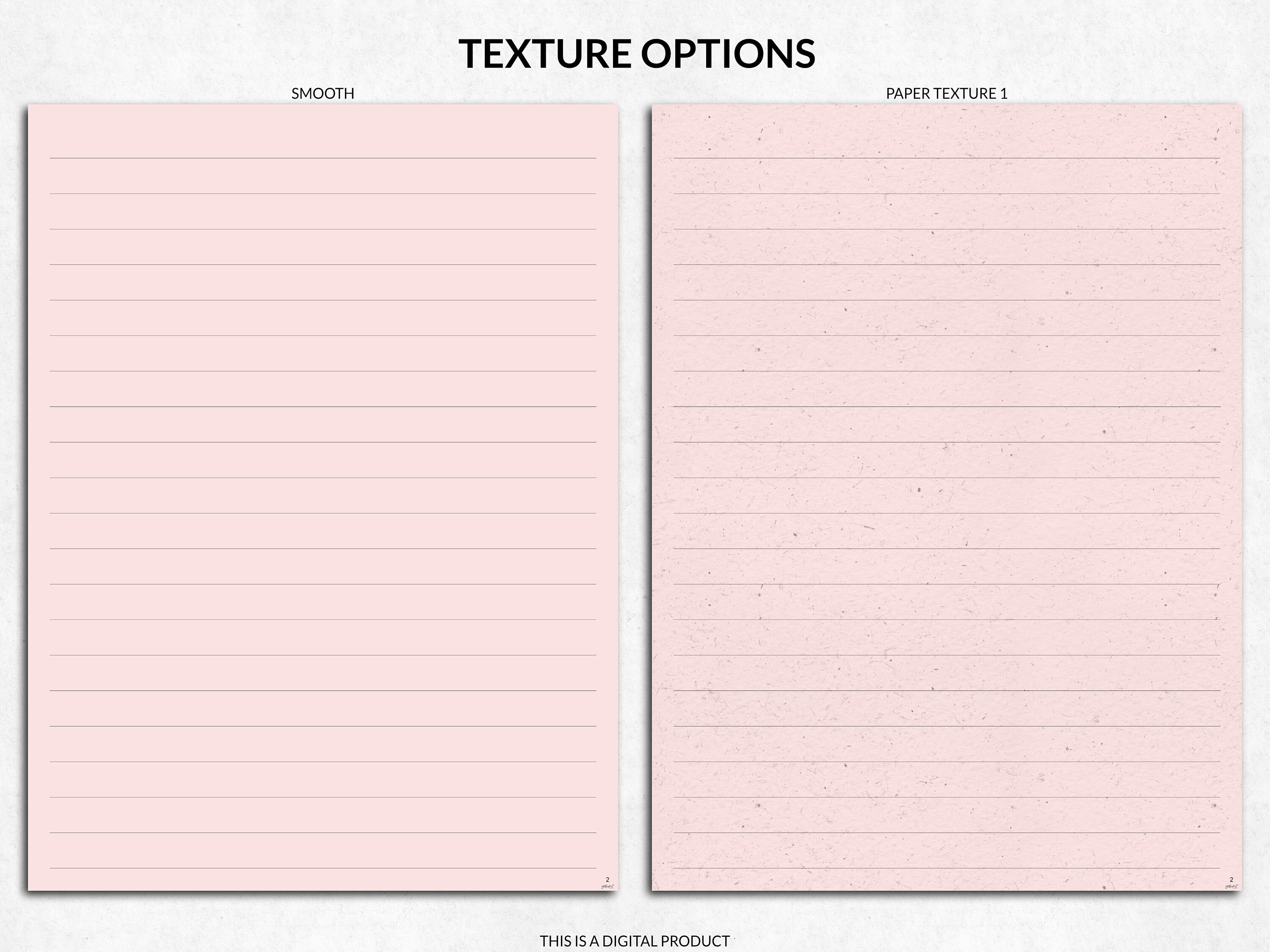 Digital Notepaper Templates With Handwritten Notes Taking Font, Digital ...
