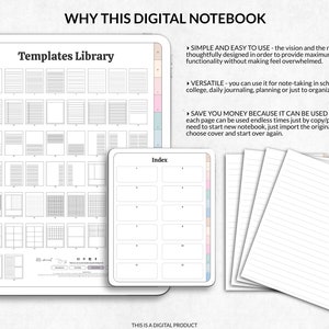 Digital Notebook for iPad and Android, Portrait Digital Notebook Covers ...