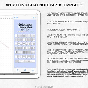Digital Notebook Template for Split Screen, Digital Note Taking Widget ...