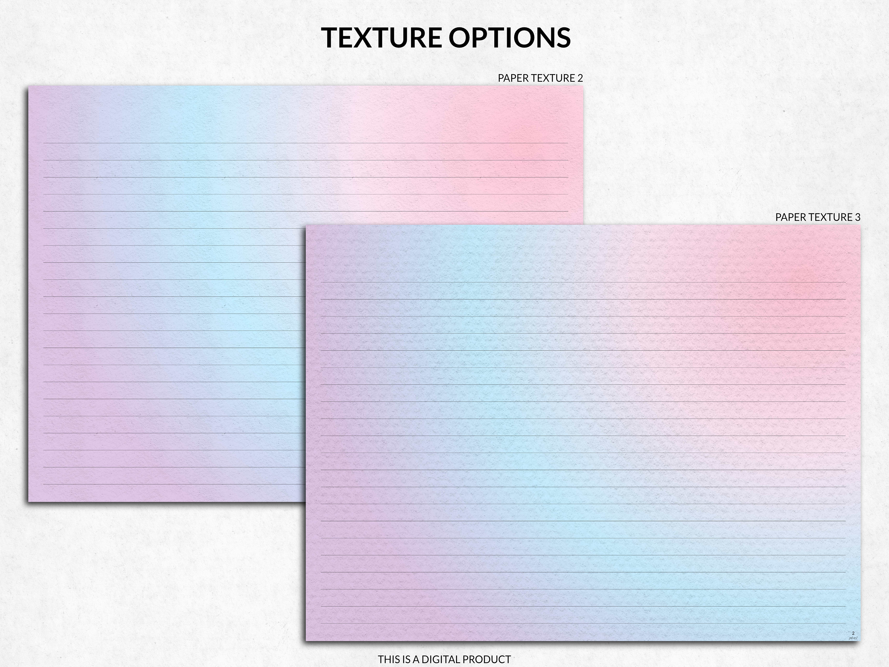 Digital Notes Paper, Landscape Digital Notebook Paper, Digital Note ...