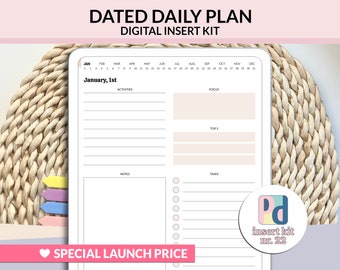 Digital Planner Insert Kit Digital Notebook for Customizable Digital ...