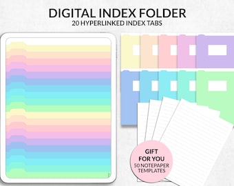 Digital Index Folder Organizer for Digital Notebook Templates and ...