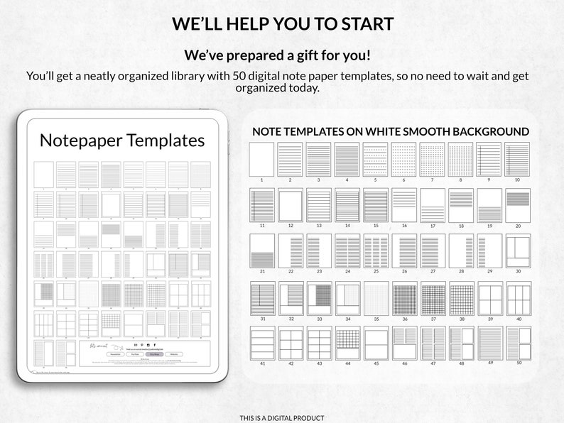 Digital Notes Organizer, Digital Index Folder for Digital Notebook ...