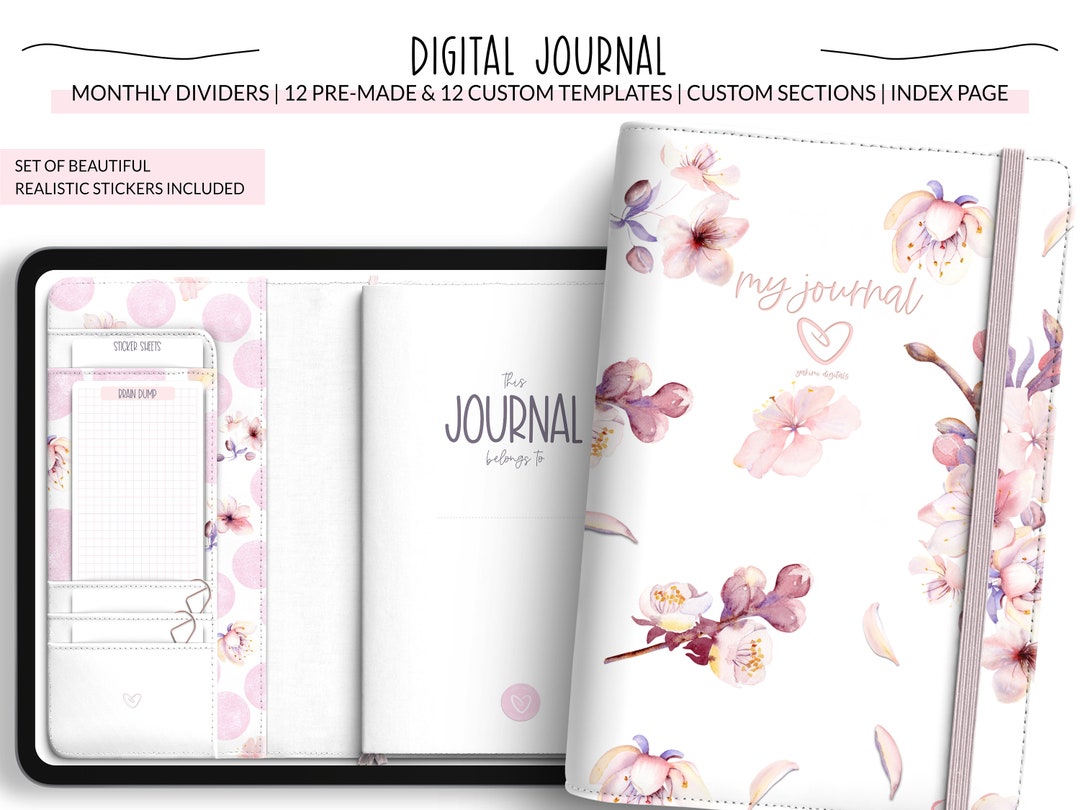 Digital Realistic Journal, Hyperlinked, Personal Diary, Goodnotes ...