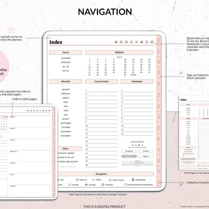 Digital Planner 2024 iPad Compatible, Portrait Monthly Weekly Daily ...
