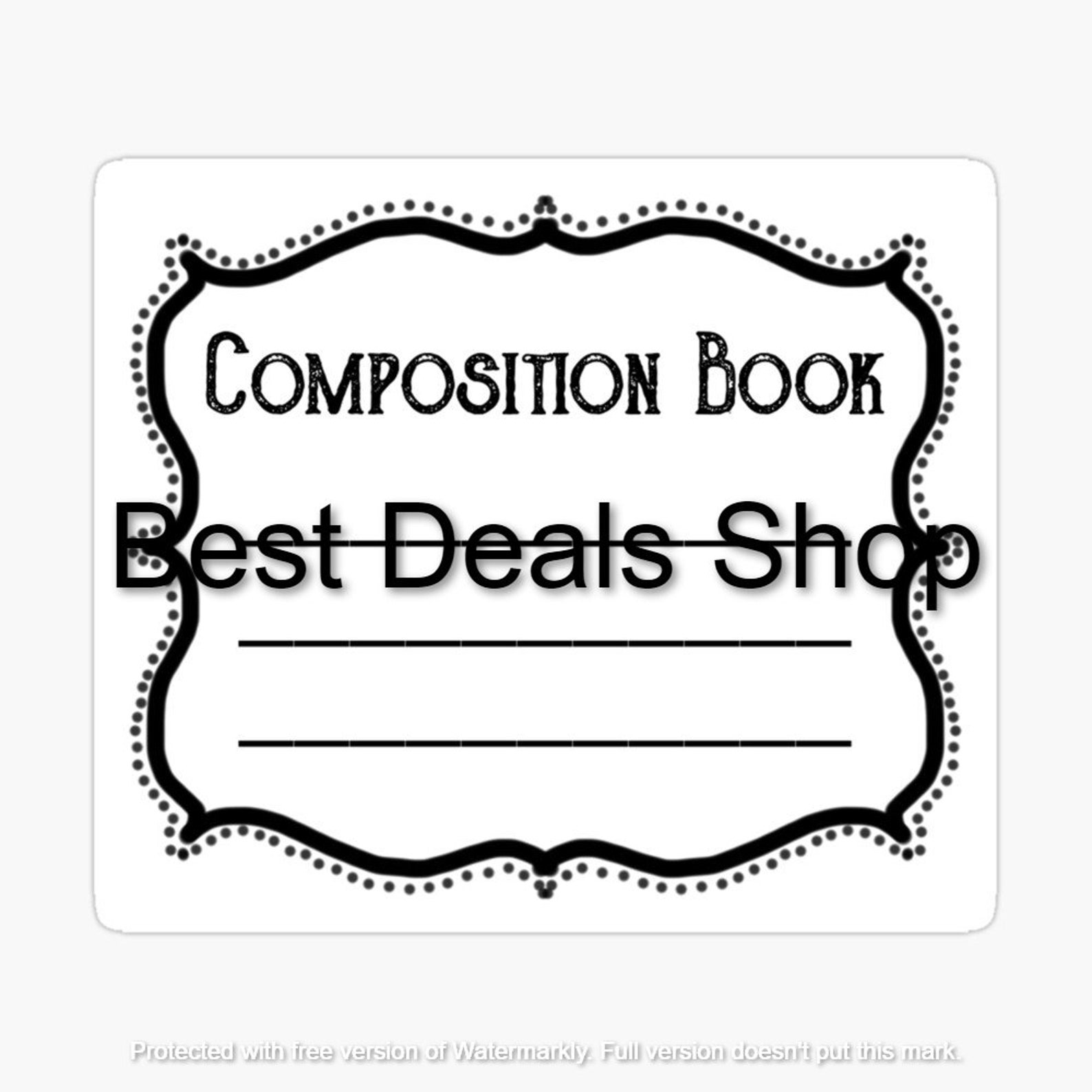 Composition Notebook Tag, Composition Journal Tag, Composition Book ...