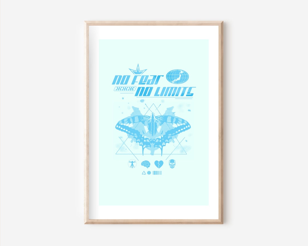 No Fear No Limits Poster A4, Y2K Picture, Girly Poster, Poster Set ...