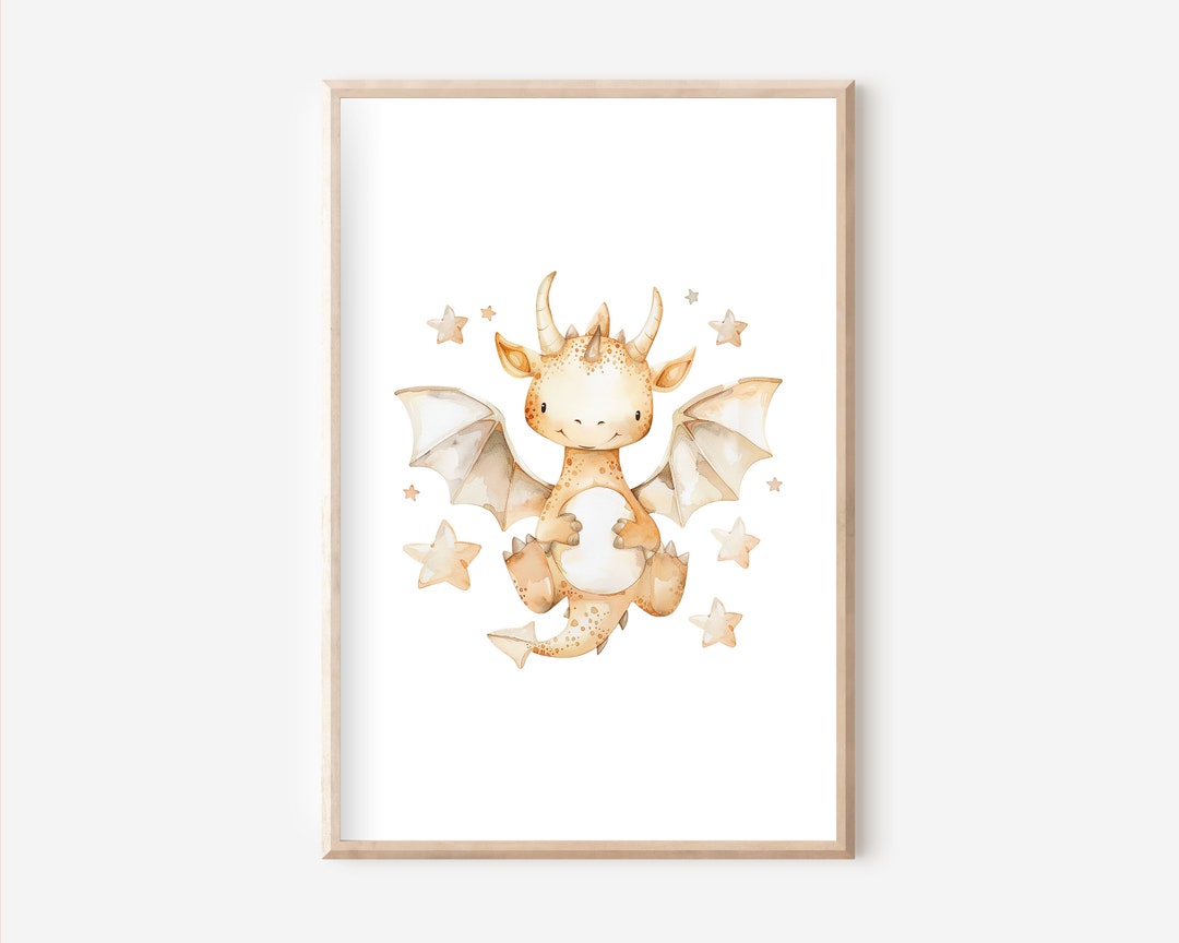 Dragon Poster A4, Poster Set, Dragon Poster, Dragon Mural, Animal ...