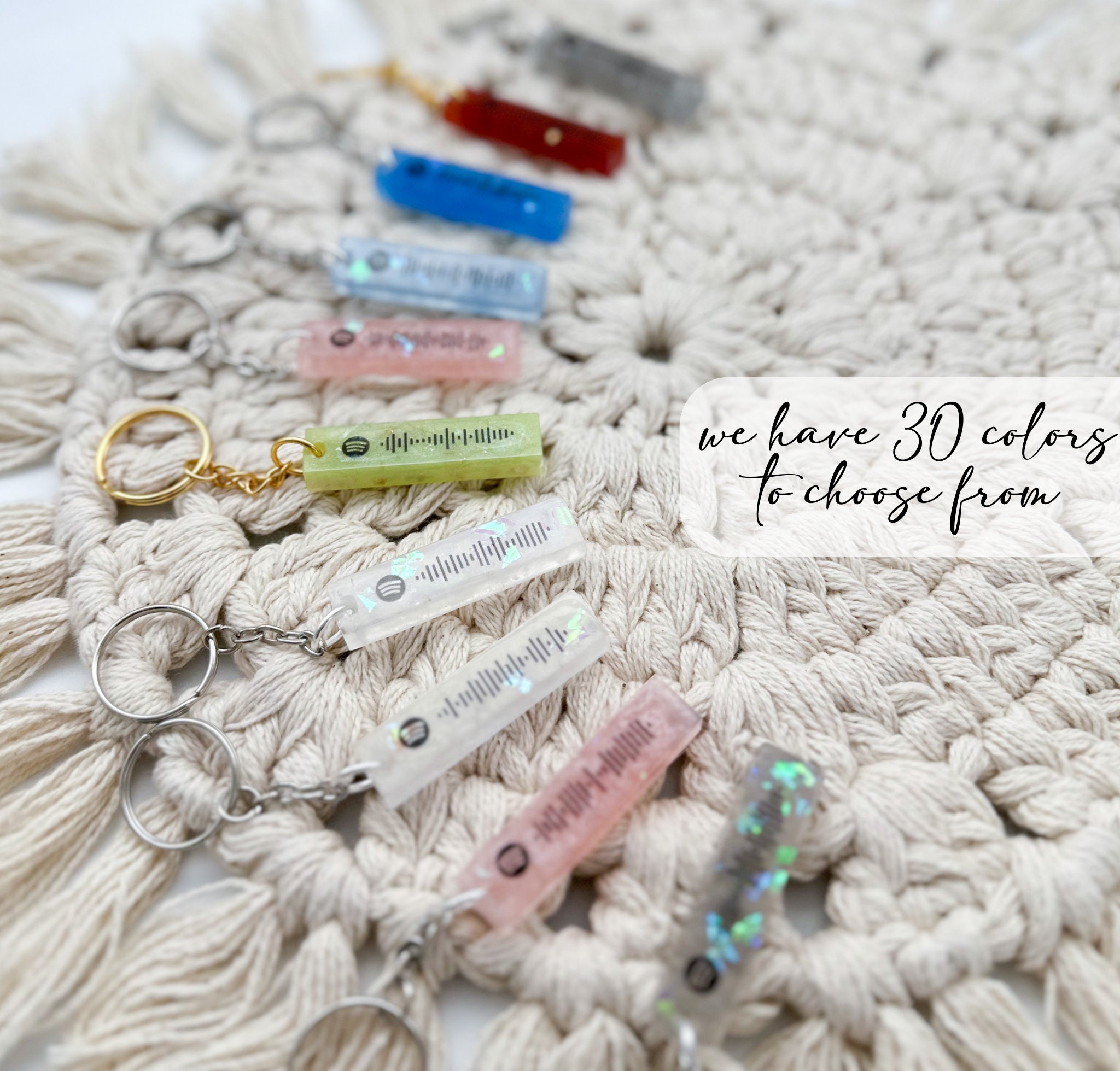 Spotify Code Keychain Keychain Personalized From Resin Gift - Etsy