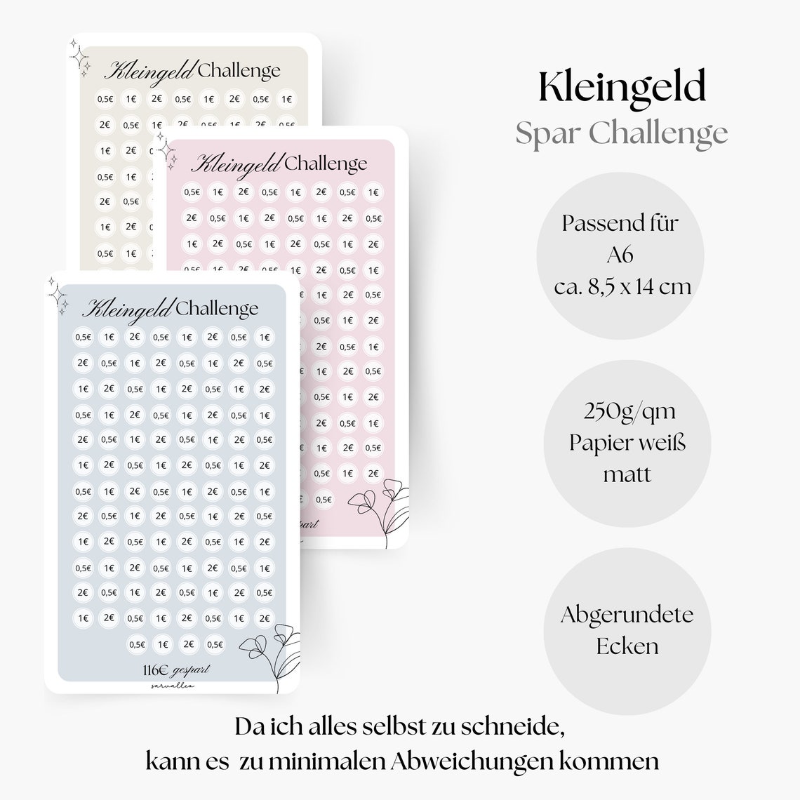 Kleingeld Challenge, Spar Challenge, Sparchallenge, Sparen mit ...