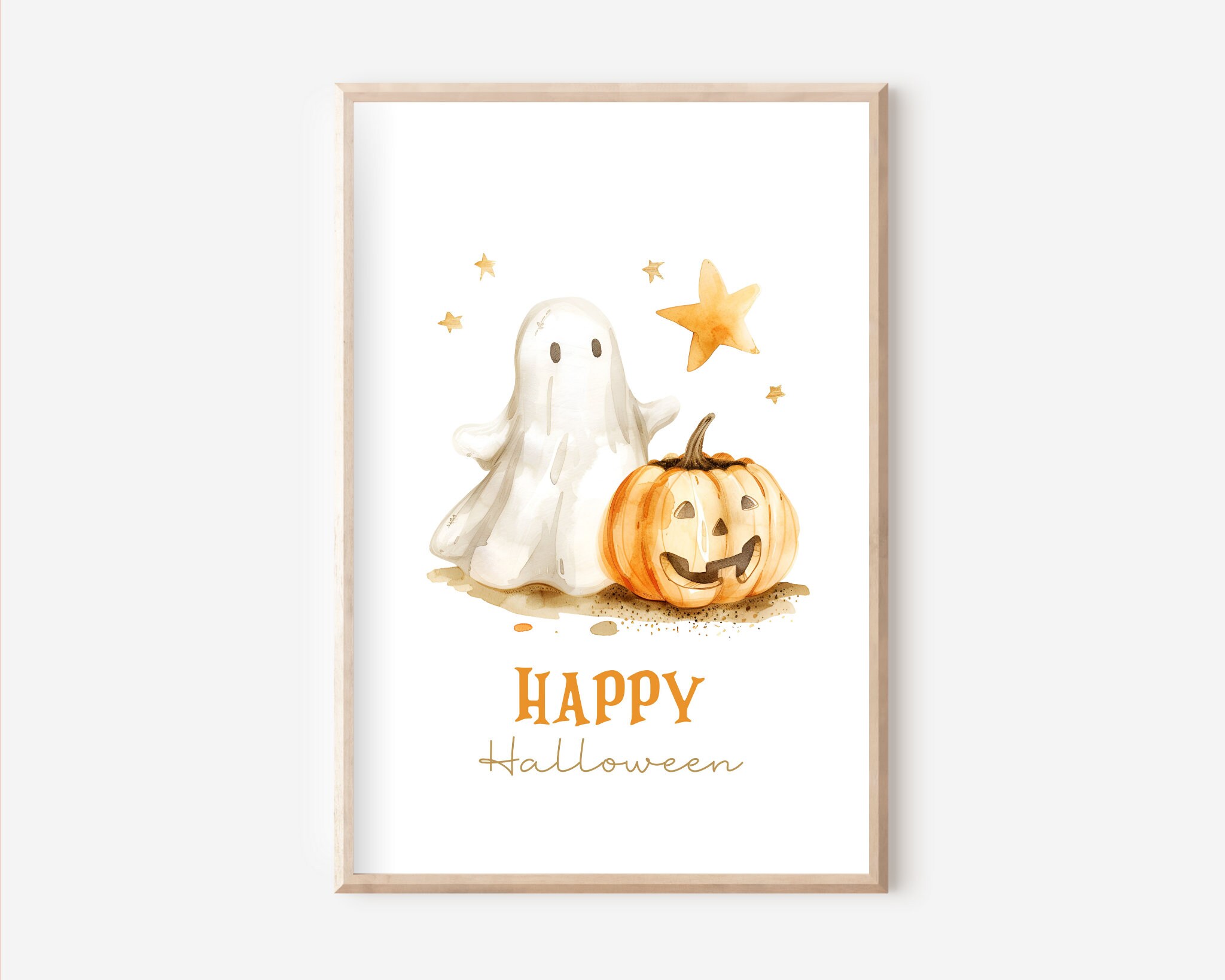 Happy Halloween Poster A4, Poster Set, Ghost Poster, Wall Picture ...