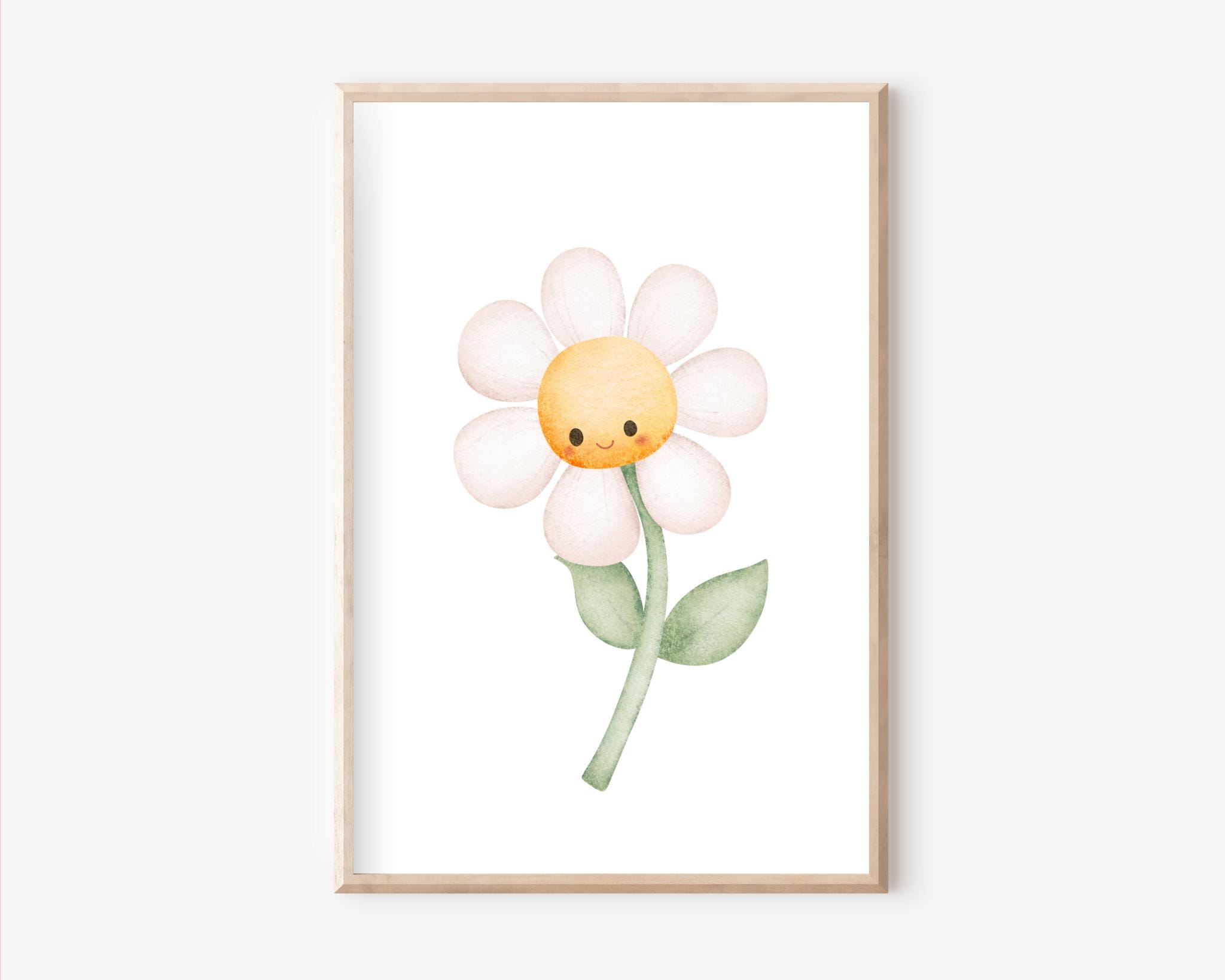 Flower Poster A4, Poster Set, Daisy Poster, Flower Mural, Animal Poster ...