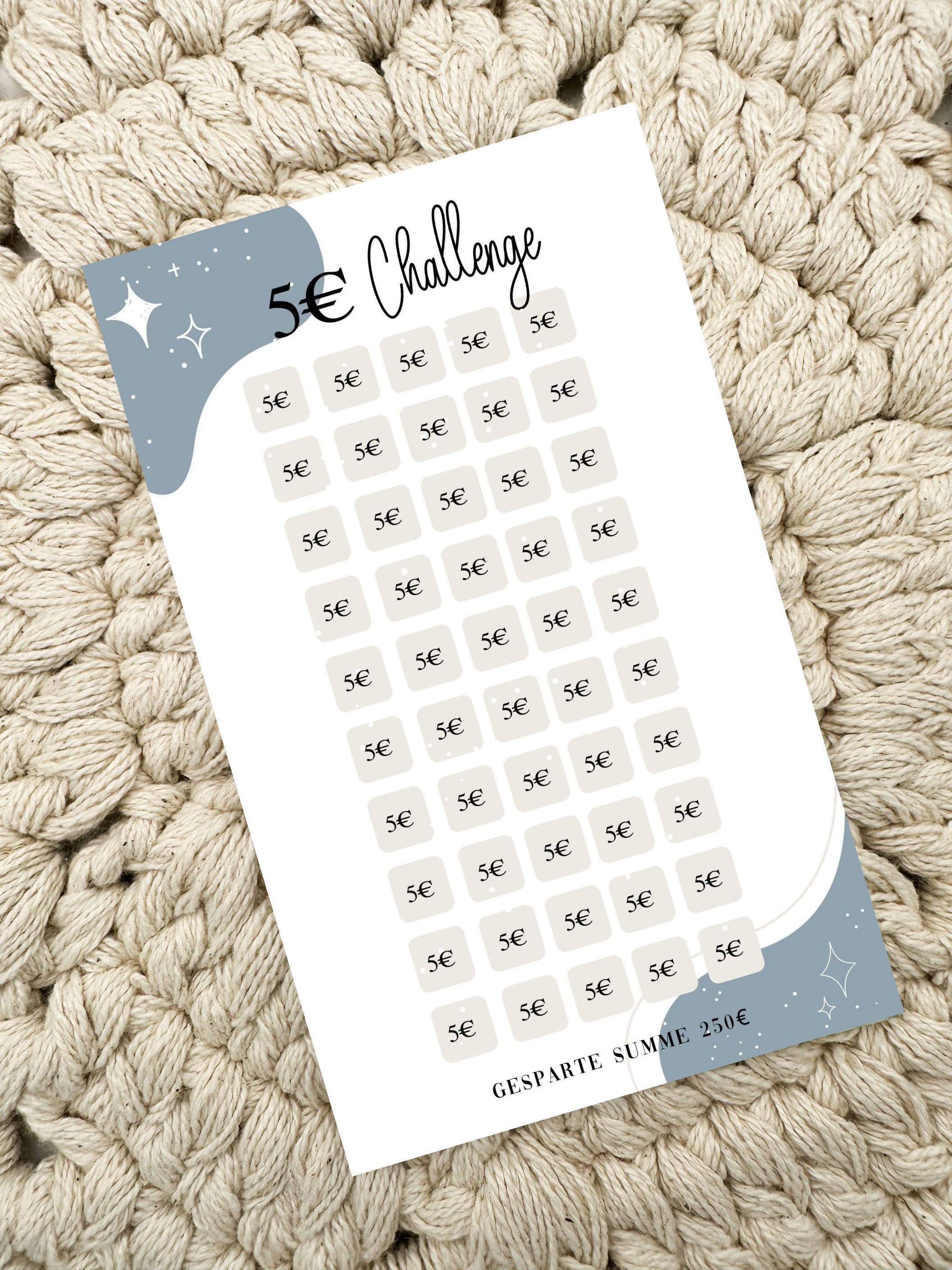 5 Euro Challenge Savings Challenge Savings Challenge Save - Etsy UK