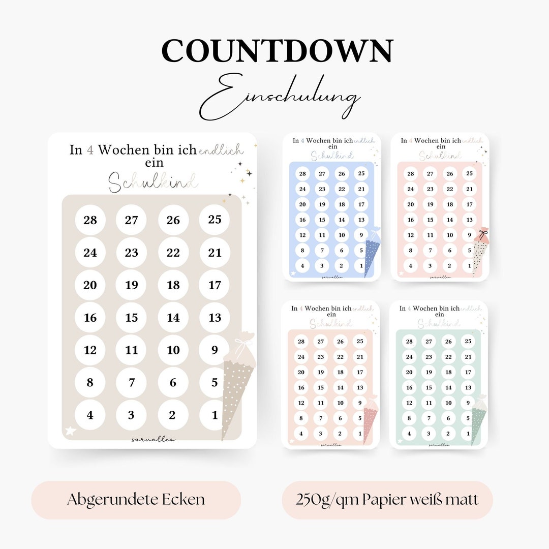 Countdown to School, School Beginner, School Child, Preschool, School ...