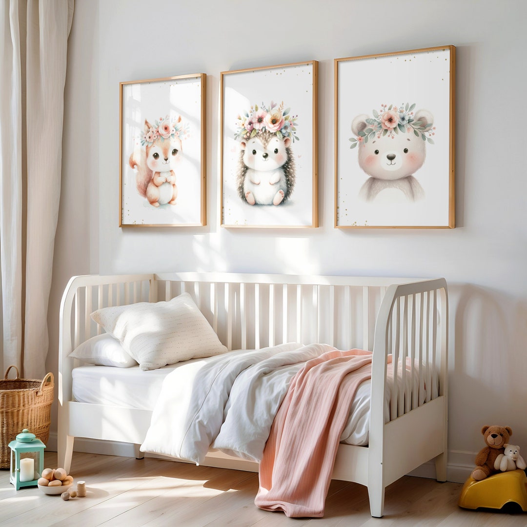 Forest Animals Poster Set A4, Poster Set, Forest Animals, Squirrel ...