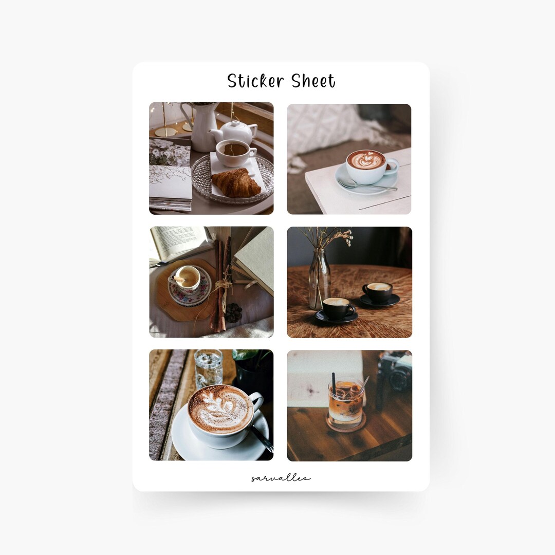 Coffee Sticker Sheet, Café, Coffee, Coffee & Cake, - Etsy UK