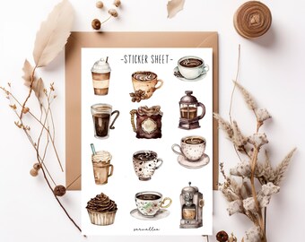 Latte Sticker Weatherproof Vinyl Sticker Kawaii Sticker - Etsy