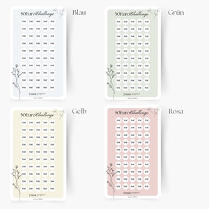 50 Euro Challenge, Spar Challenge, Sparchallenge, Sparen mit Challenges ...