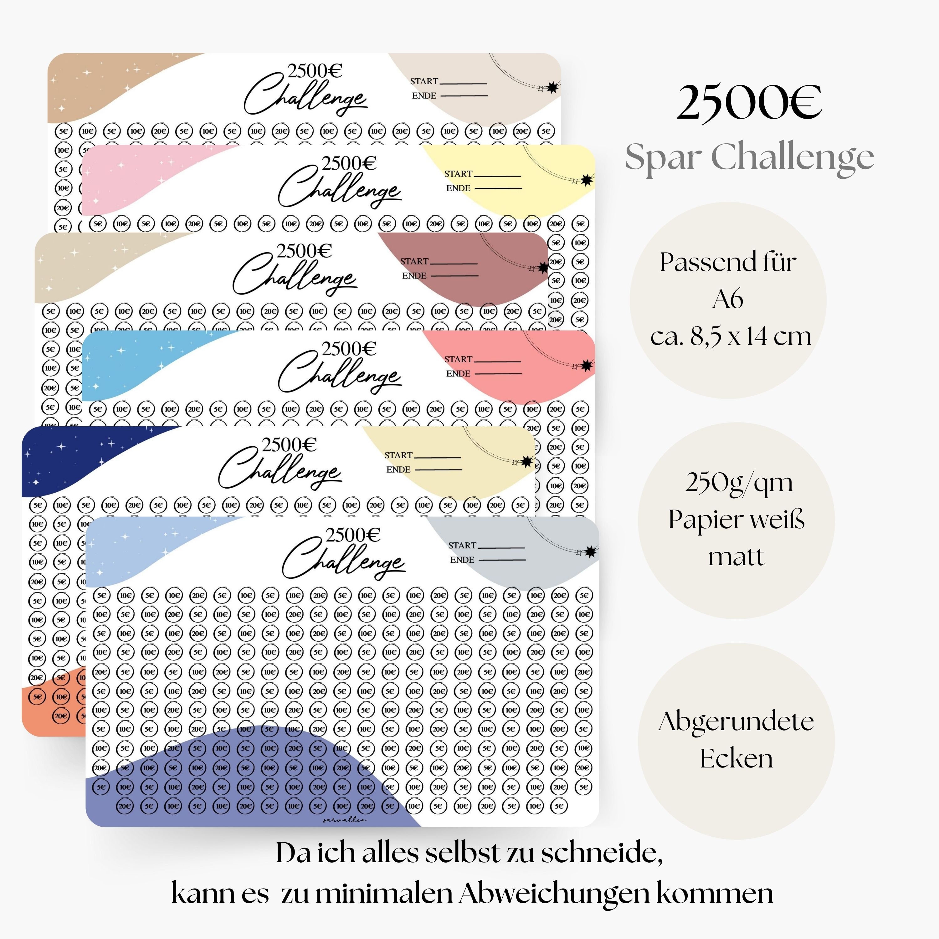2500 Euro Challenge, Savings Challenge, Savings Challenge, Saving With ...