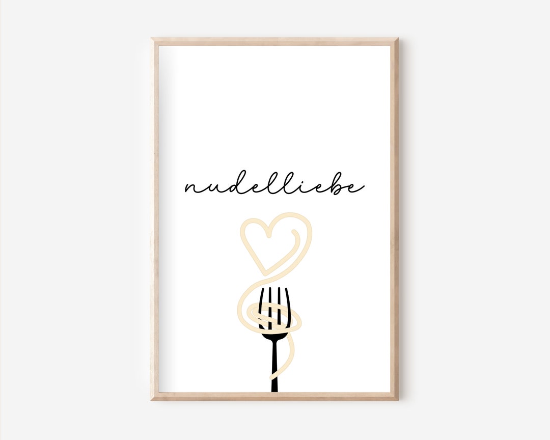 Noodle Love Poster A4, Sayings Poster, Poster Hallway, Living Room ...