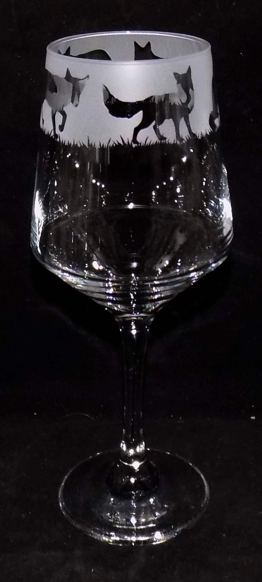 Hand Etched 'FOX' Wine Glass With Gift Box - Beautiful Gift or to Keep ...