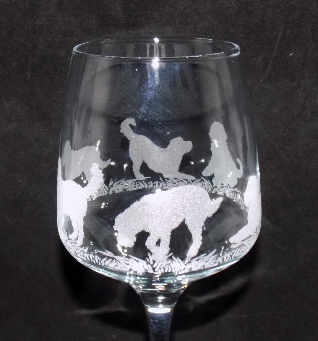 Engraved 'LABRADOODLE' Dog Large Wine Glass With Gift Box - Unique ...