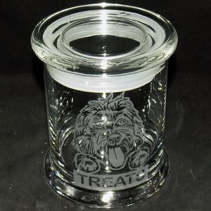 Small Treat Jar/storage With "cockapoo" Etching to the Front - Perfect ...