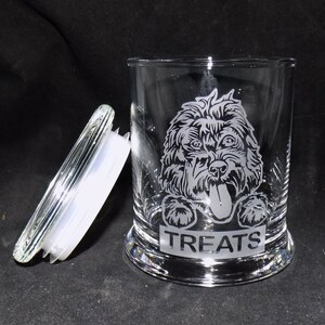 Small Treat Jar/storage With "cockapoo" Etching to the Front - Perfect ...