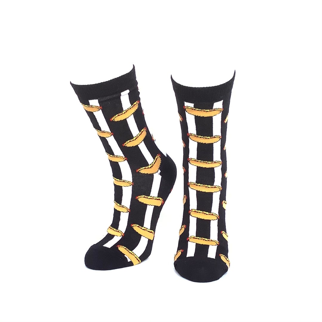 Novelty Fast Food Socks: Pizza, Burger, Hot Dog Pattern - Etsy
