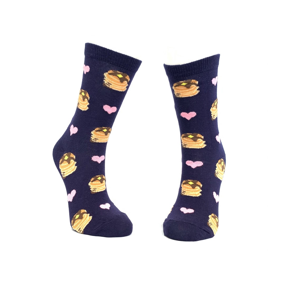 Pancake Cute Socks Flapjack Funny Socks Crepe Funky Socks Premium ...