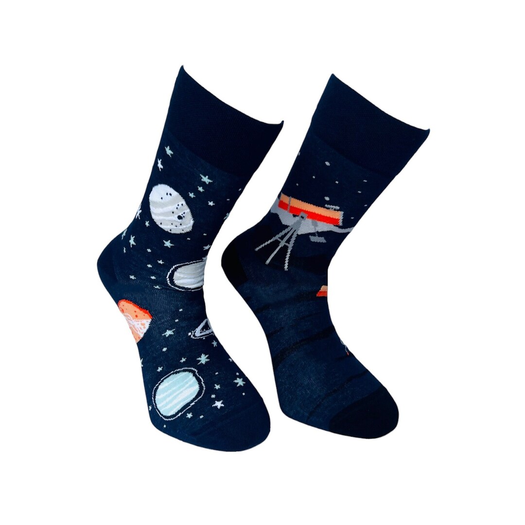 Space Socks for Men, Planets Socks Men's, Telescope Socks, Valentines ...