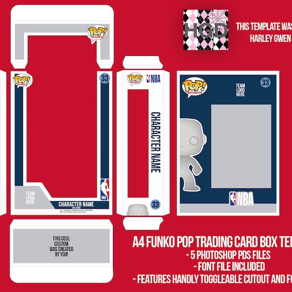 Funko Box Template - Etsy
