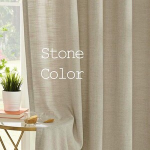 Thick Linen Curtains for Living Room, Extra Wide Custom Size Heavy ...
