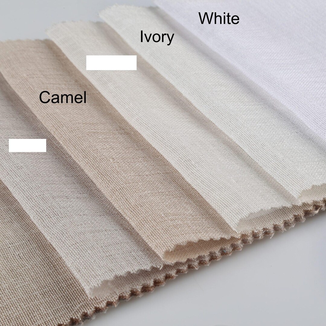 Linen Sheer Curtain Fabric Samples - All Colors - Etsy