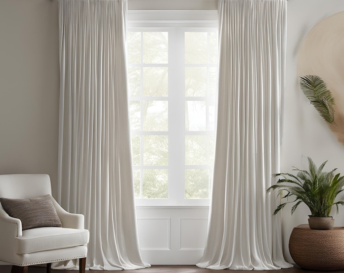 Off White Velvet Curtain Panels With Trim, Beautiful Custom Curtains ...