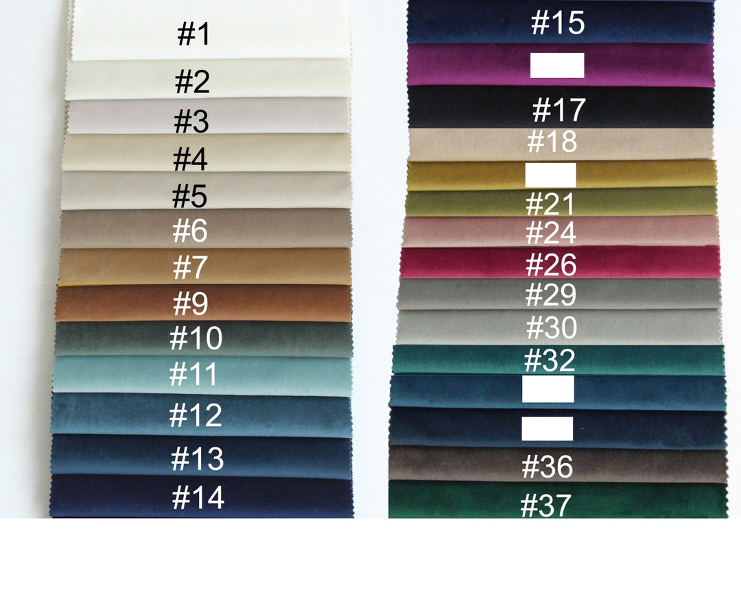 Blackout Velvet Curtain Fabric Samples, Swatches. 1 Quantity 10 Samples ...