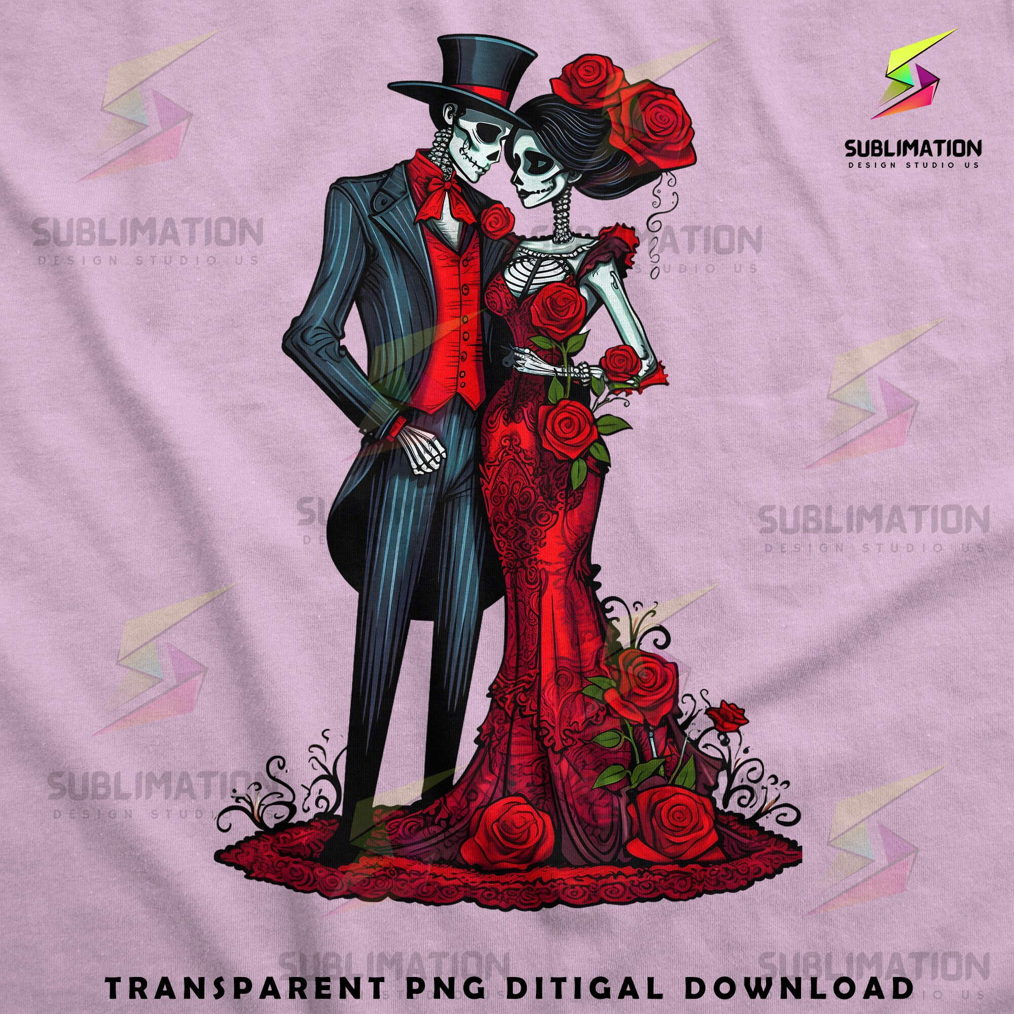 Romantic Skeleton Couple Lovey-dovey Skeletons Skeleton Couple Romance ...