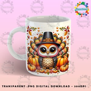 Adorable Owl Dressed up Like a Turkey Happy Thanksgiving - Etsy